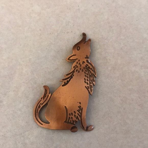 unbranded | Jewelry | Copper Coyote Pin | Poshmark